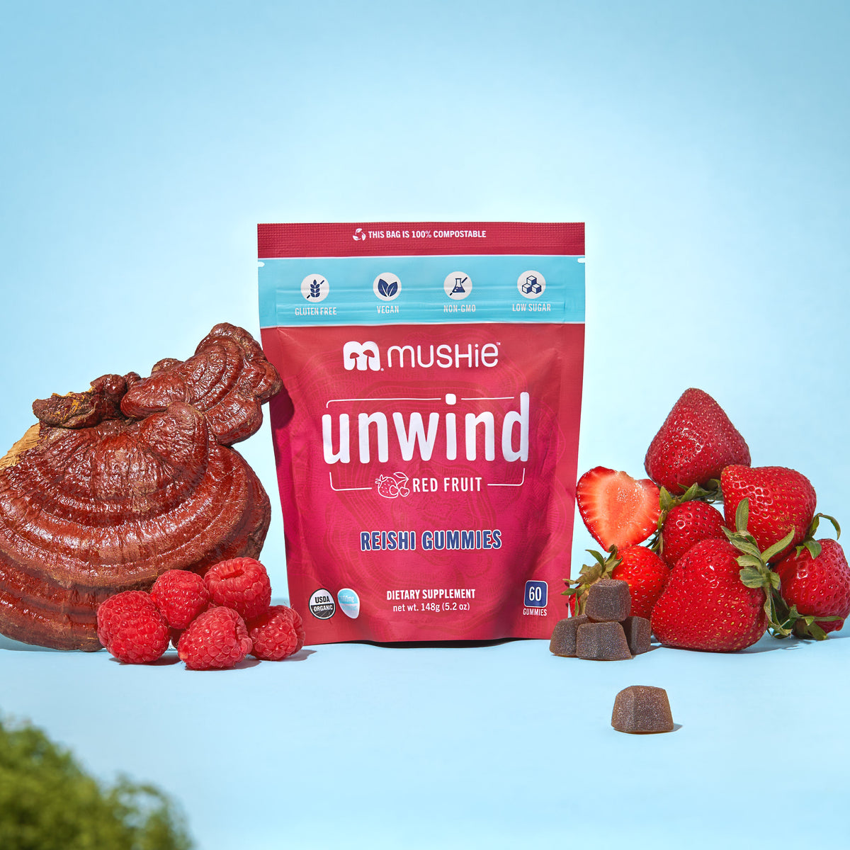 UNWIND | Organic Reishi Super Mushroom Gummies – Mush More Co